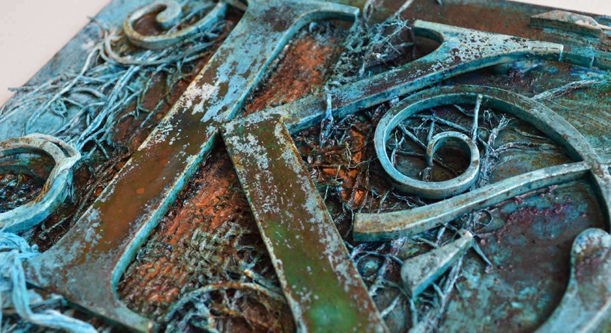 Rusty Letter Art with Powertex - blog - Kore Sage Artist